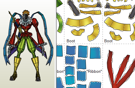 Piedmon de Digimon en Papercraft | 1.06 MB