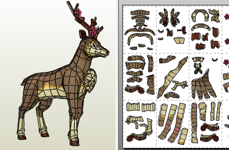 Reno - Bambi en Papercraft | 521.89 kB