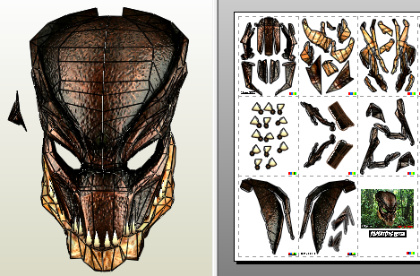 Predator bio mask 4 in pepakura .pdo